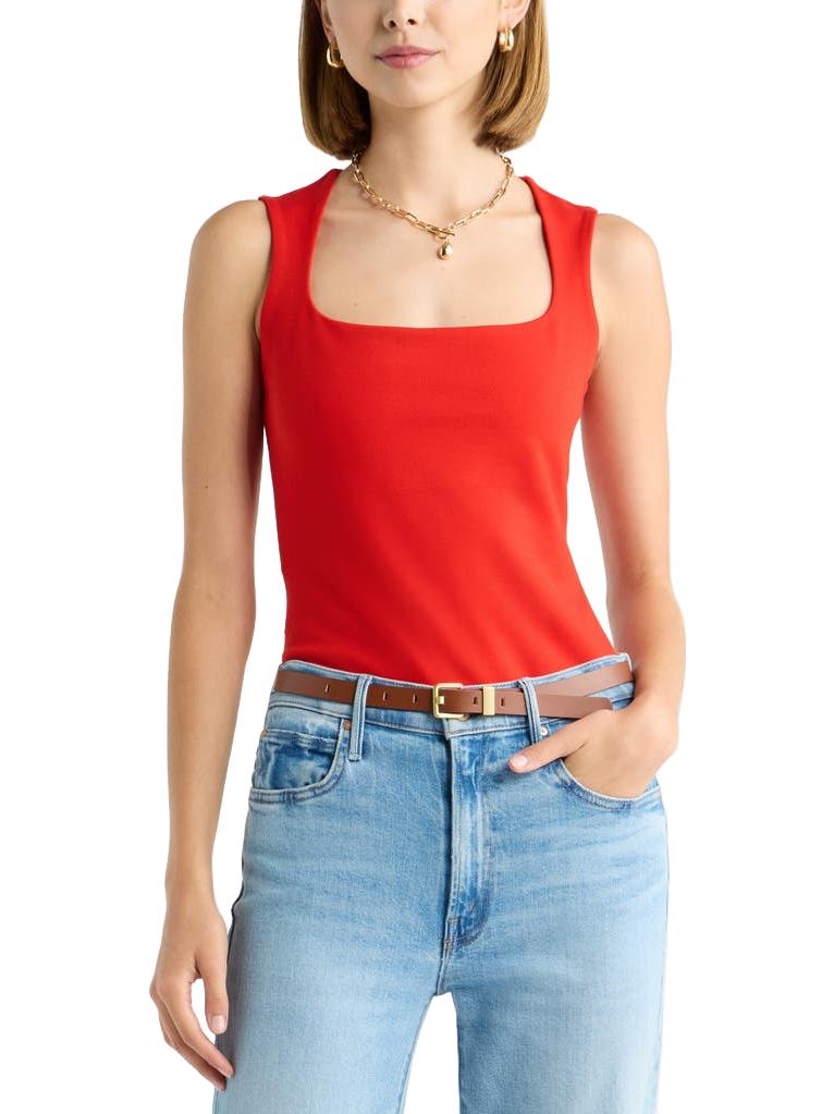 OPEN EDIT Open Edit Square Neck Ponte Top